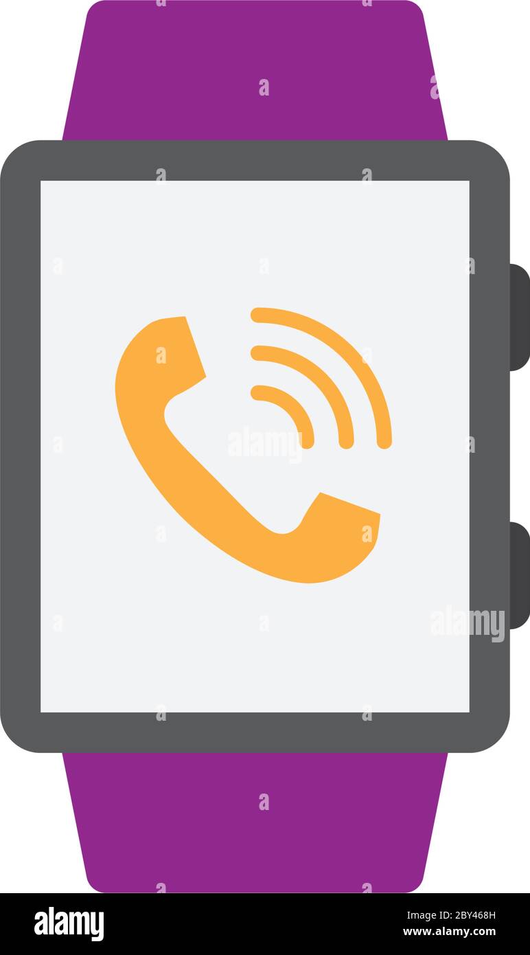 smart watch icon with phone sign black vector icon Stock Vector Image ...