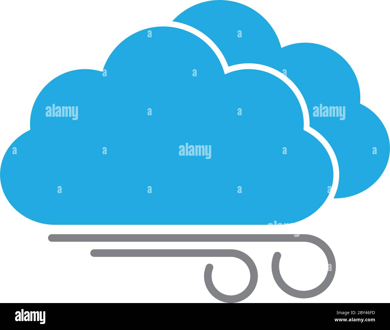 weather icon - black vector symbol cloud wind sign Stock Vector Image ...