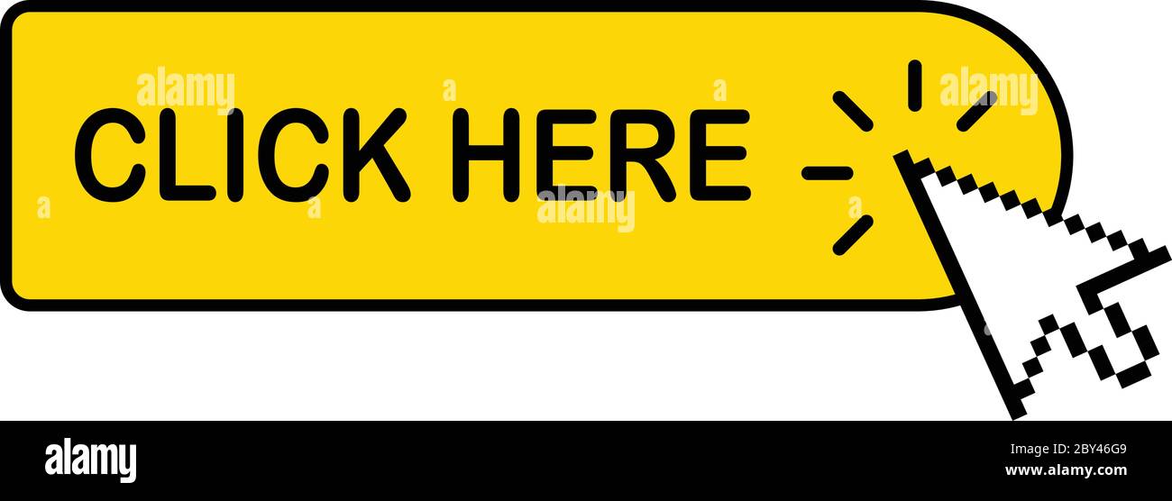Click yellow push button Cut Out Stock Images & Pictures - Alamy