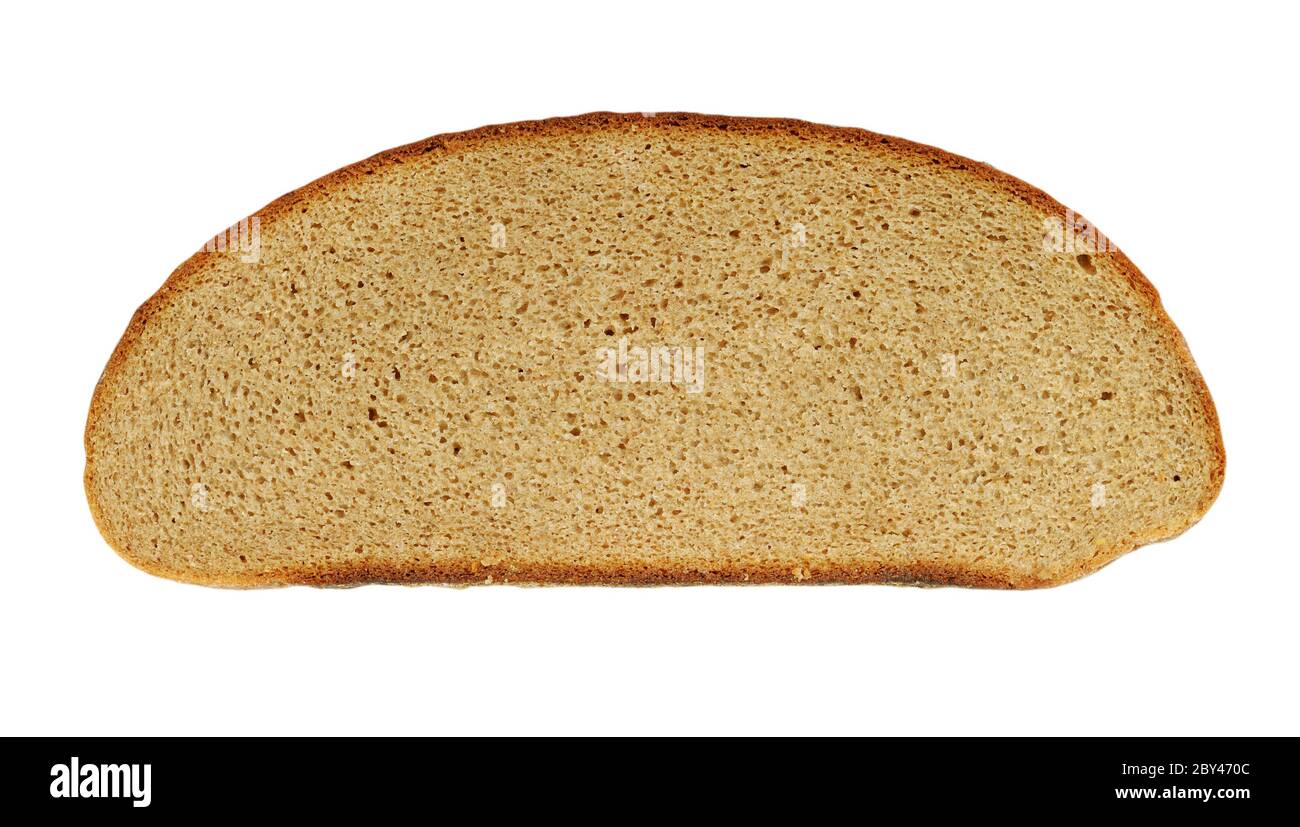 Slice of round bread Stock Photo - Alamy