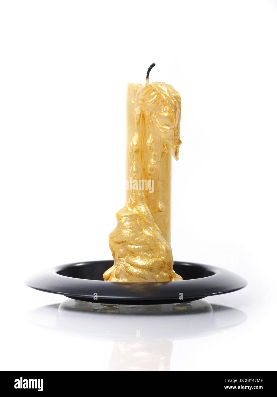 Burned candle isolated Stock Photo - Alamy