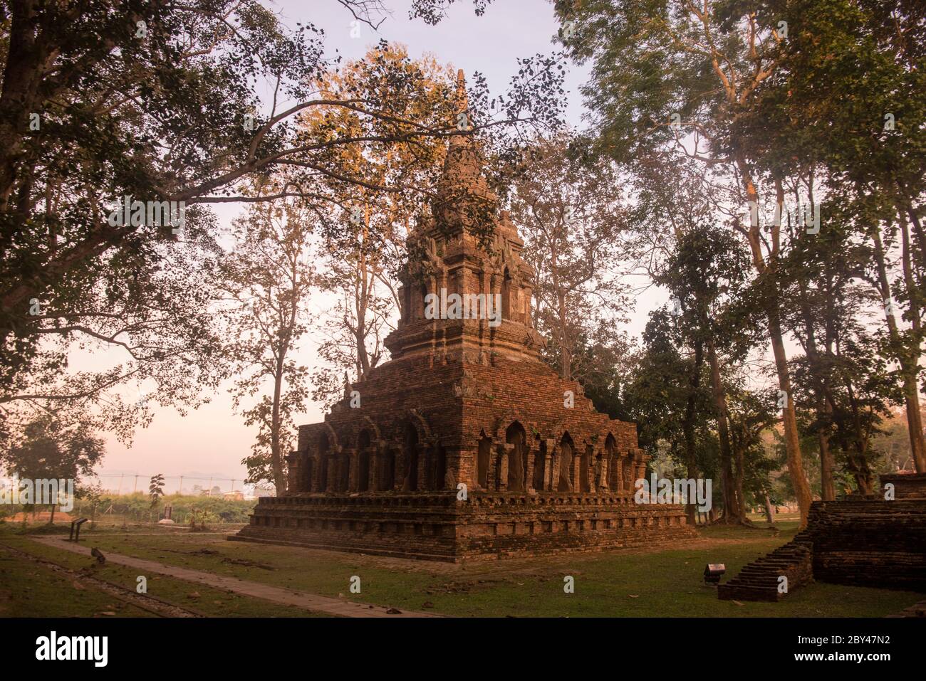 the Wat Pa Sak in the town of Chiang Saen in the north of the city ...