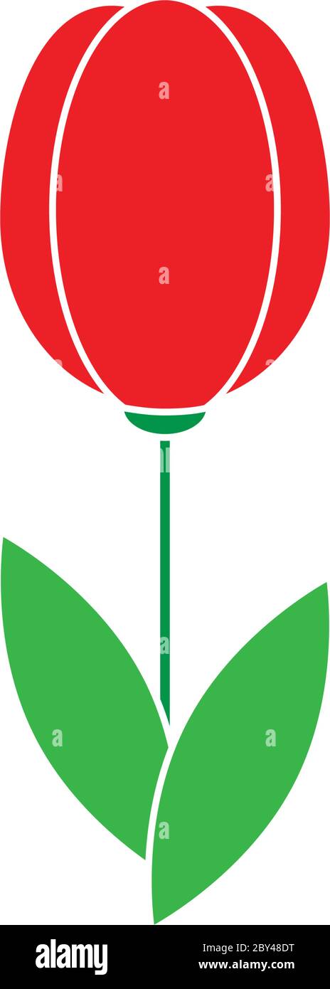 Tulip flower line icon Cut Out Stock Images & Pictures - Alamy