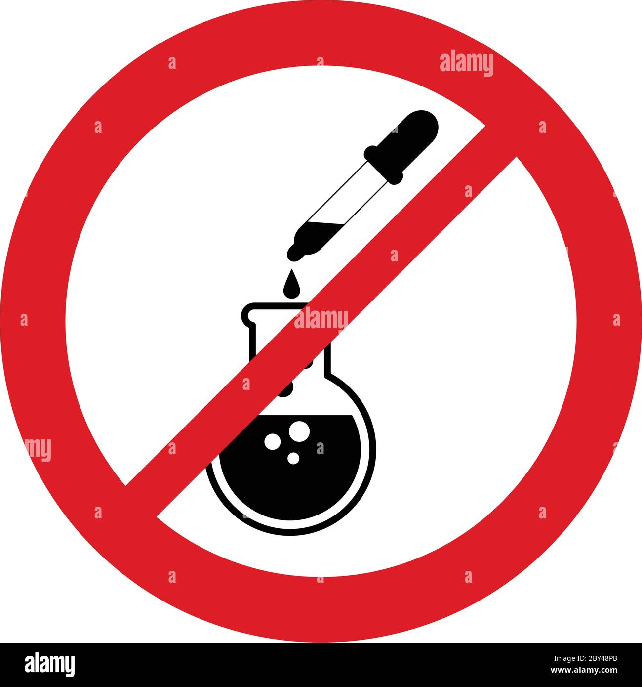 No chemical. chemicals free vector sign. No GMO vector icon. The red ...