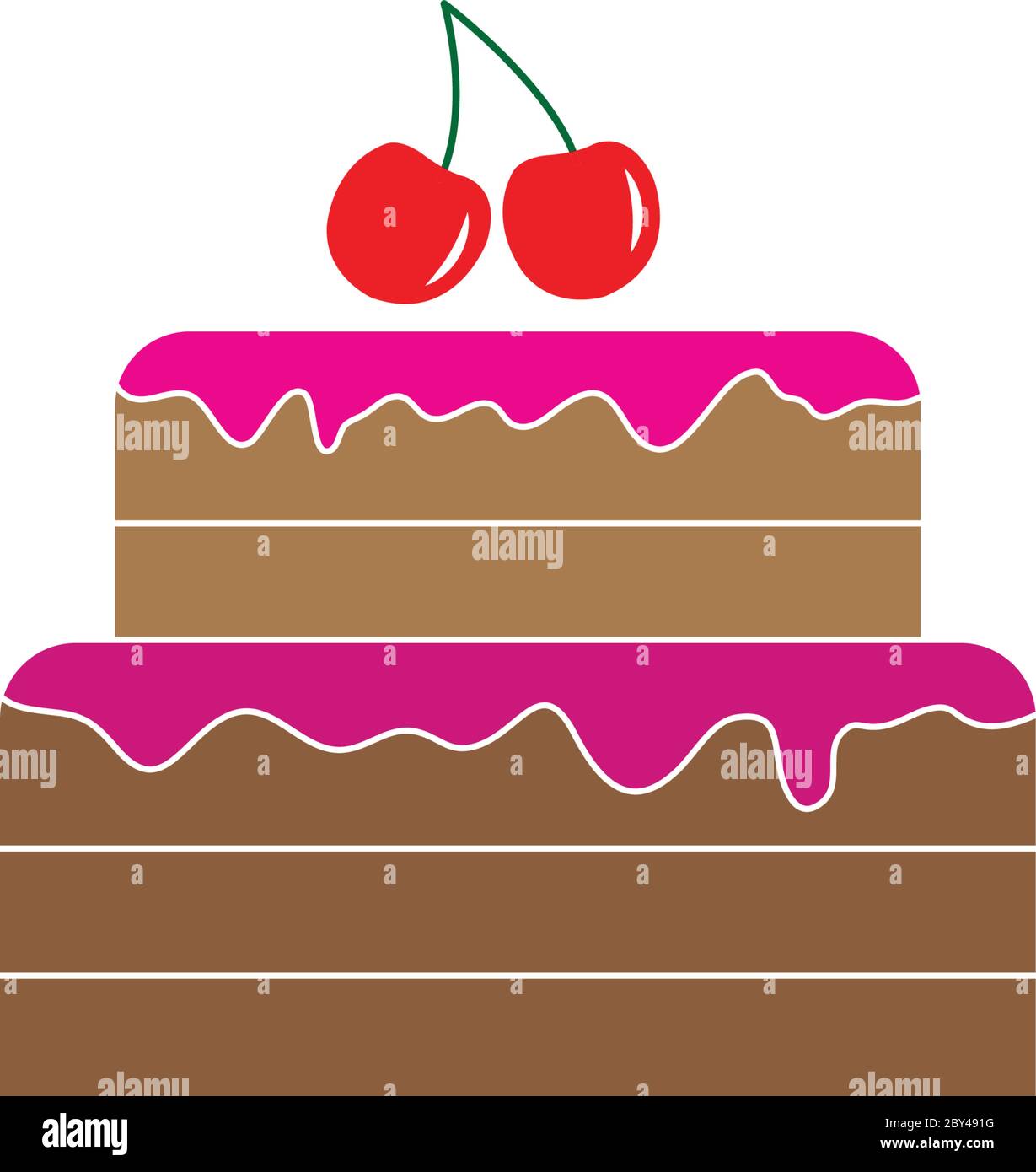 cake icon vector Birthday cake sign Stock Vector Image & Art - Alamy