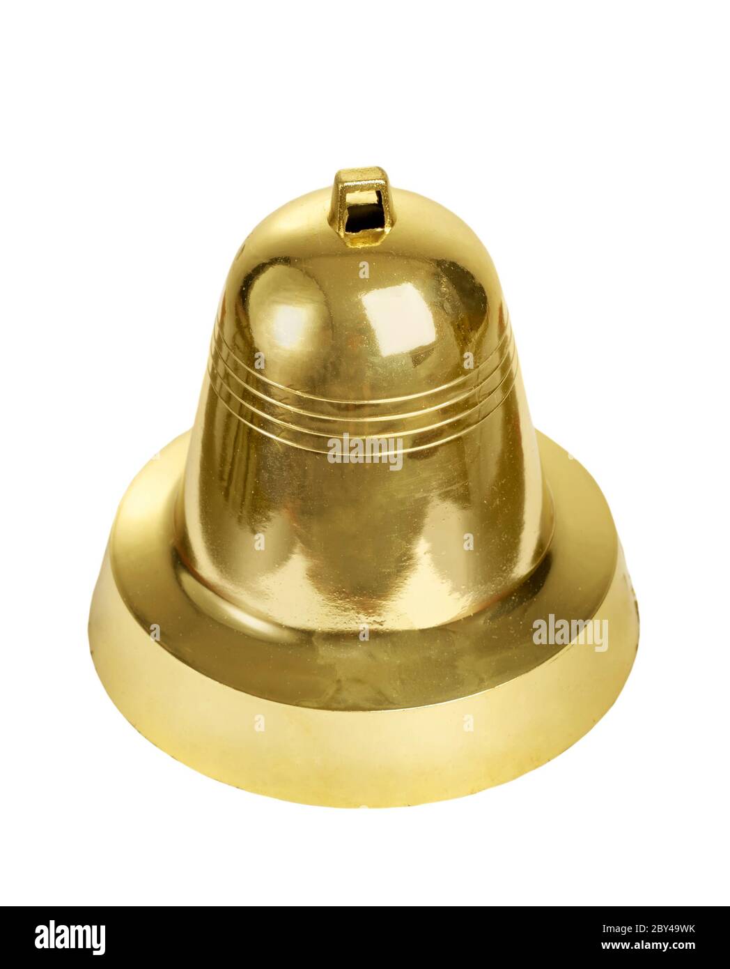 Christmas golden bell isolated Stock Photo - Alamy