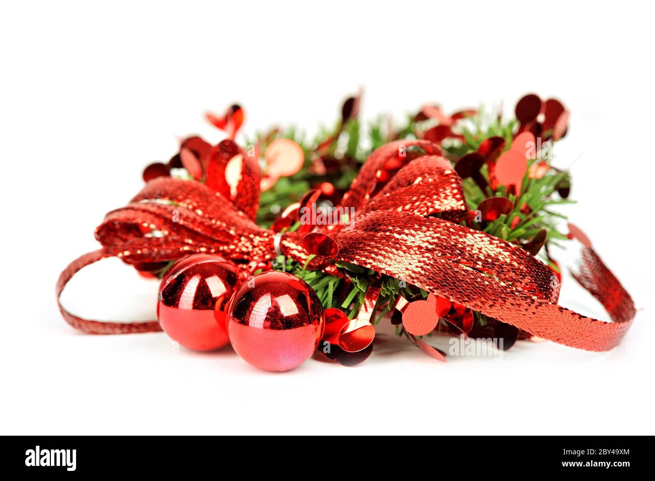 Holly wreath round frame Cut Out Stock Images & Pictures - Alamy