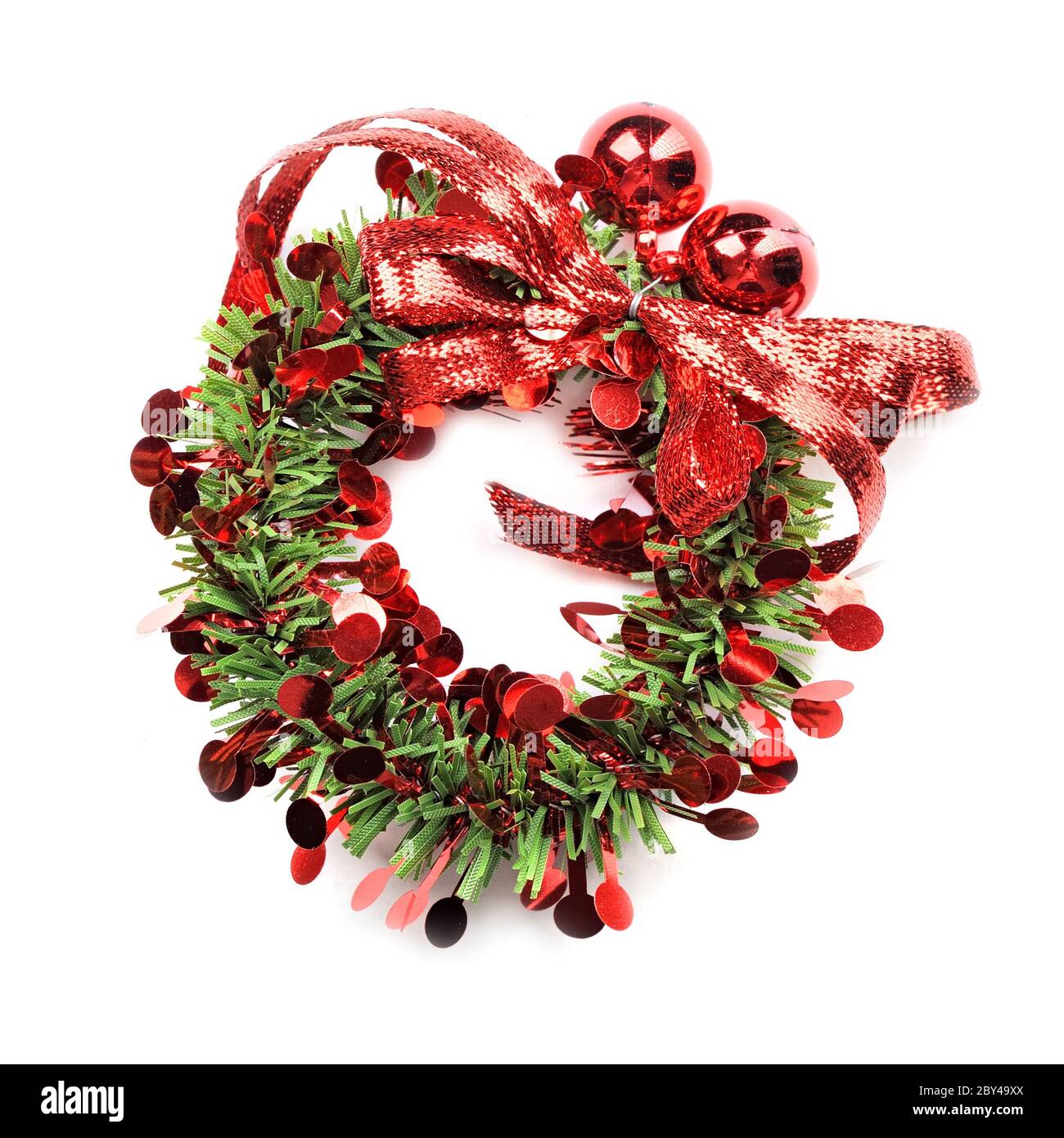 Holly wreath round frame Cut Out Stock Images & Pictures - Alamy