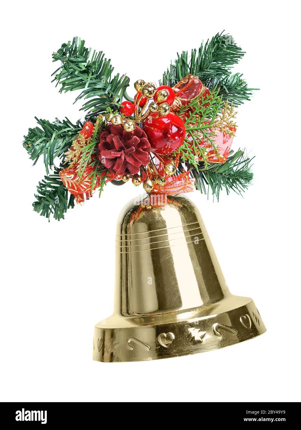 Christmas decoration with single bell isolated Stock Photo - Alamy