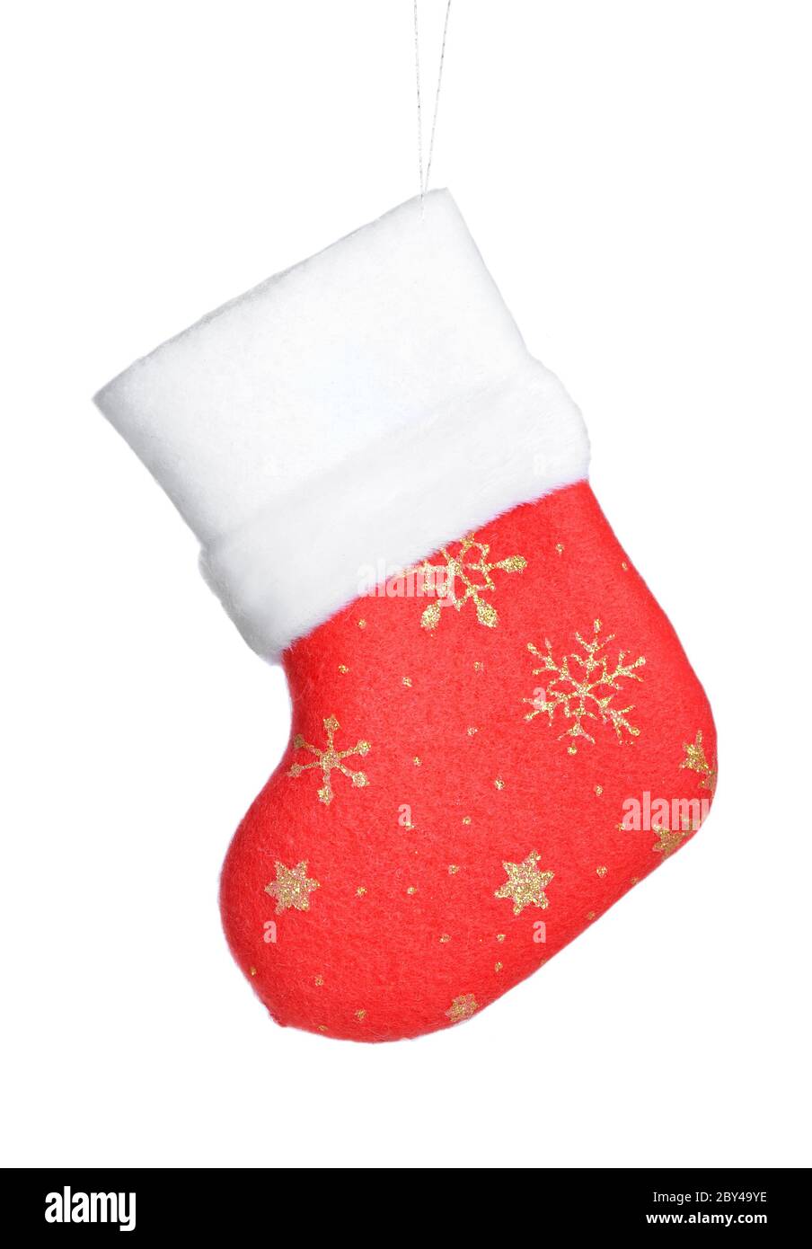 Red Christmas sock Stock Photo - Alamy