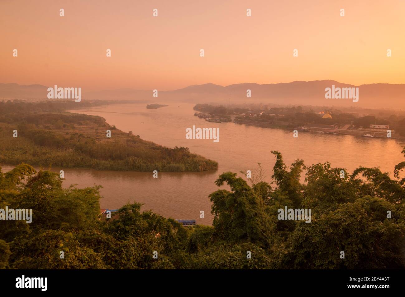 the Golden Triangle of Thailand, Myanmar and Laos at the Golden ...