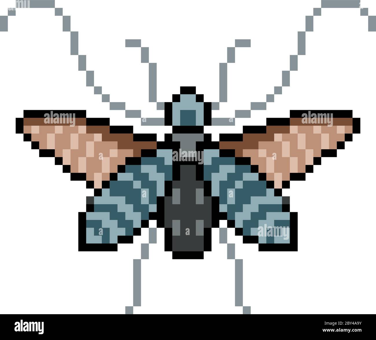 vector pixel art bug solated Stock Vector Image & Art - Alamy