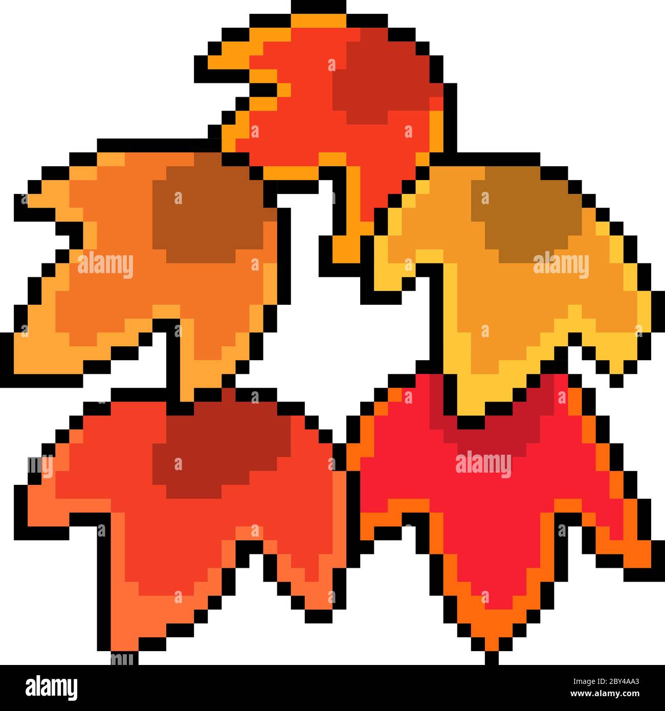 Pixel maple leaf hi-res stock photography and images - Alamy