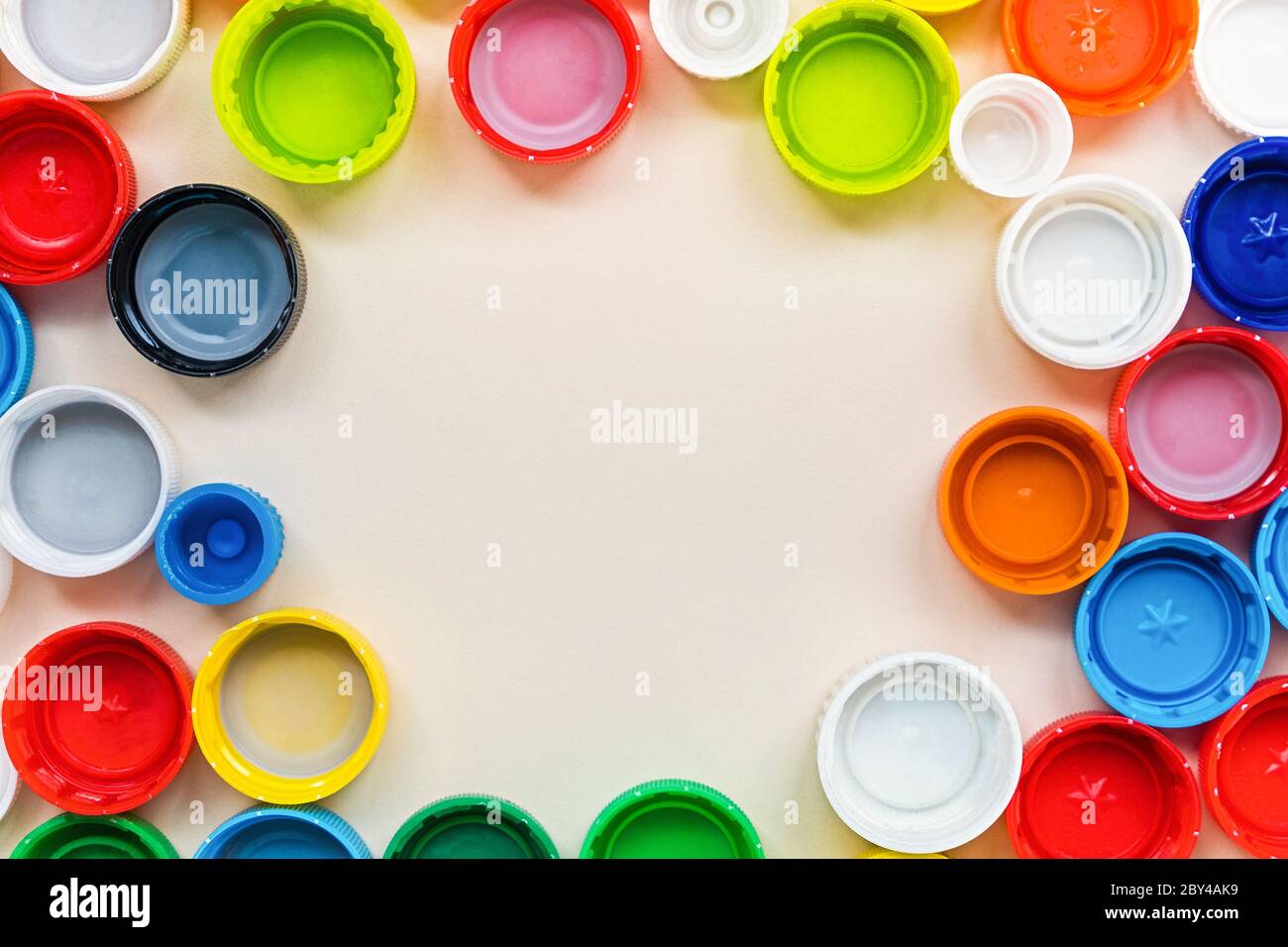 Many different colorful plastic cover background with copy space ...