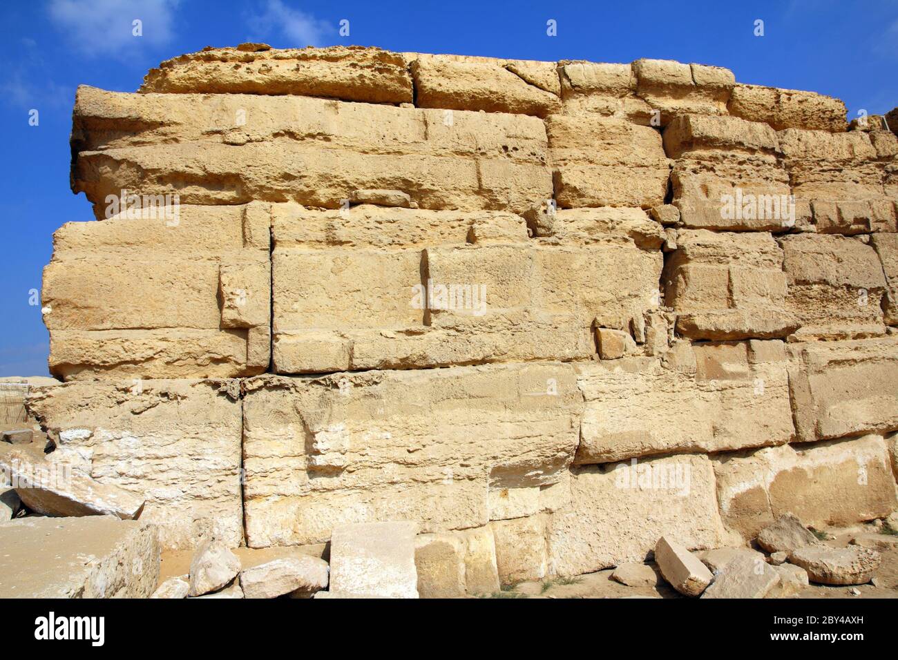 old ancient wall of sandstone Stock Photo - Alamy