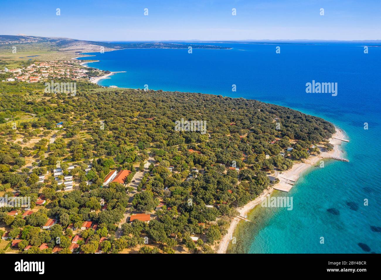 Croatia, beautiful touristic resorts and long beaches on on beautiful ...