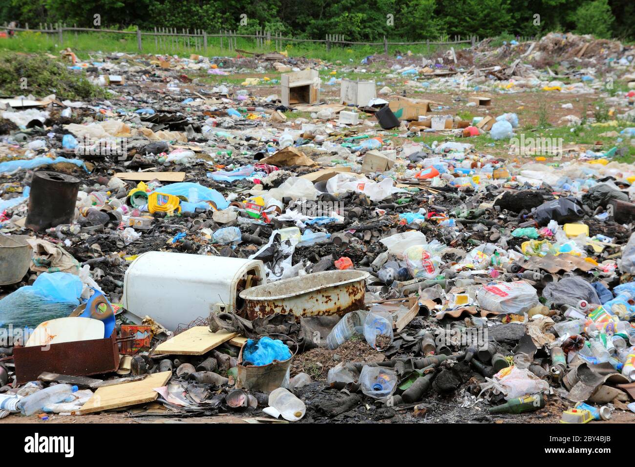 garbage in landfill Stock Photo - Alamy