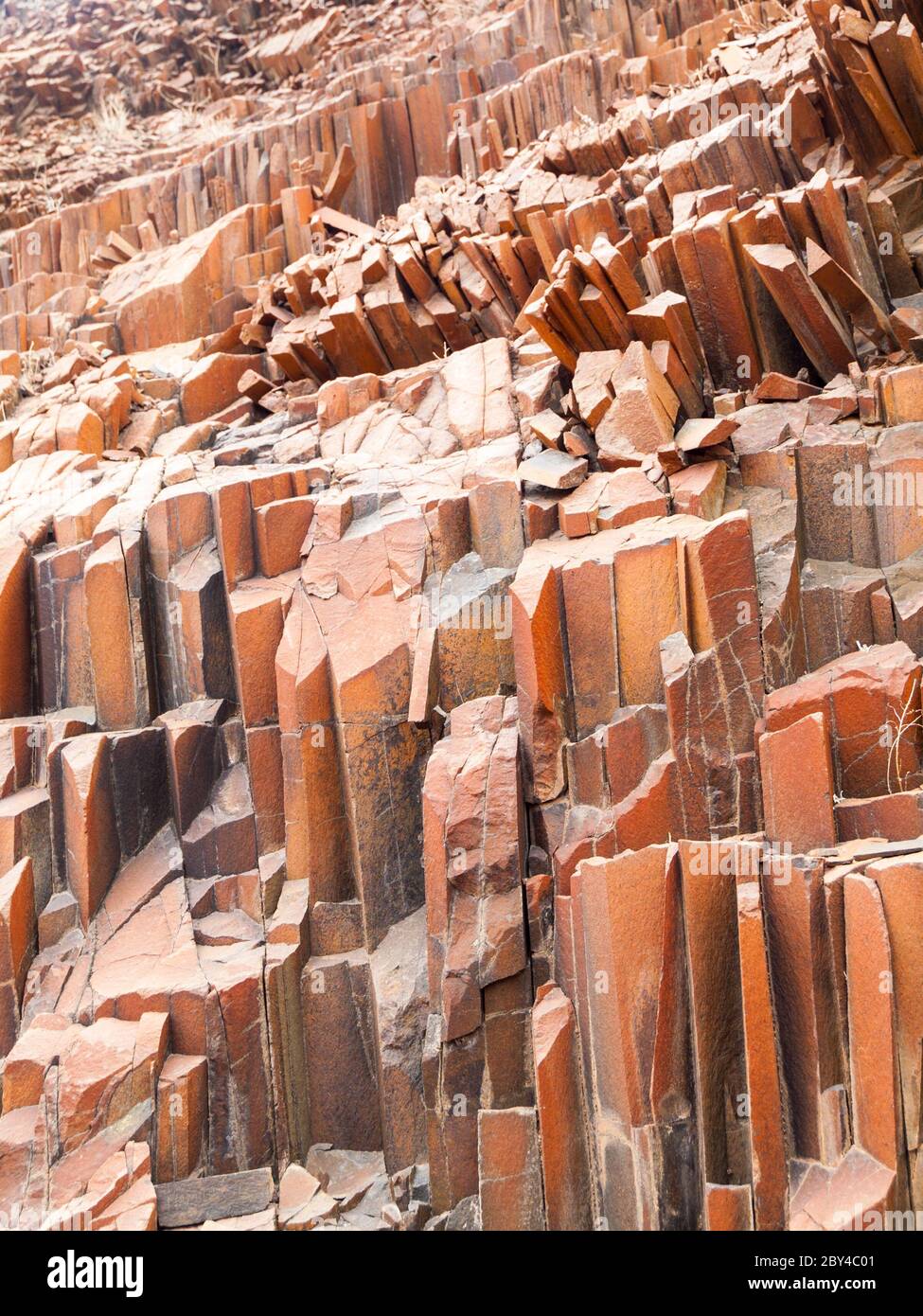Organ pipes rock formations in Damaraland, Namibia Stock Photo - Alamy