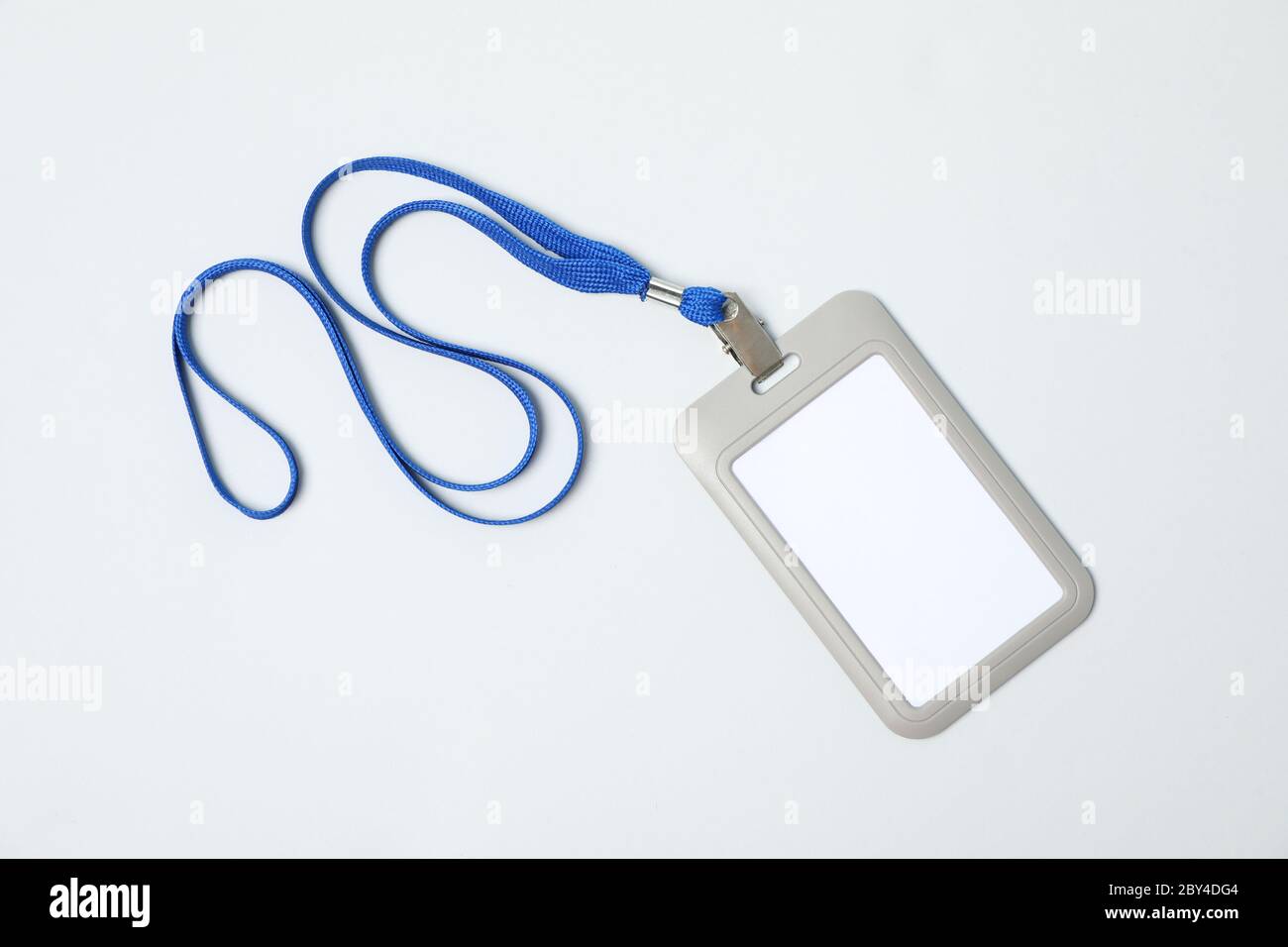 Empty name tag on white background, space for text Stock Photo - Alamy