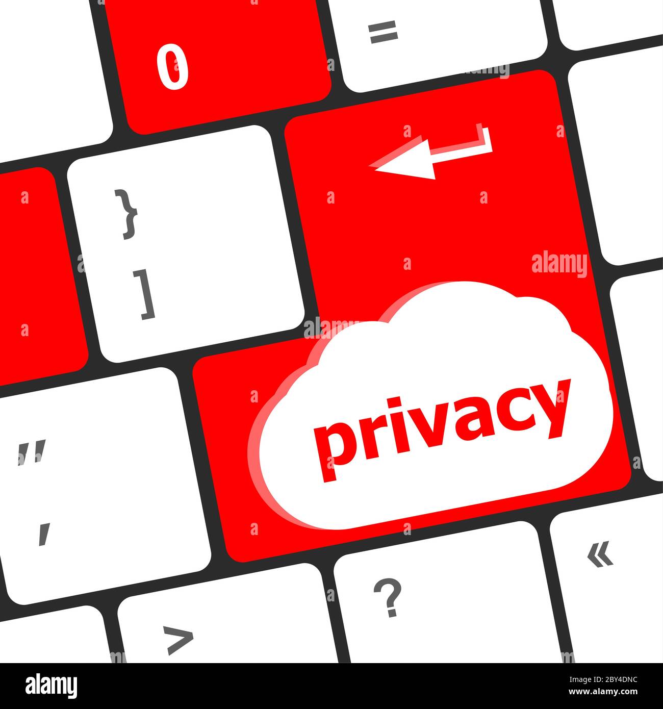 Keyboard with privacy text on keyboard - security concept Stock Photo ...