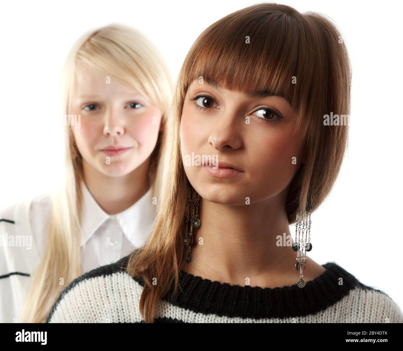 Portrait two girls Stock Photo - Alamy
