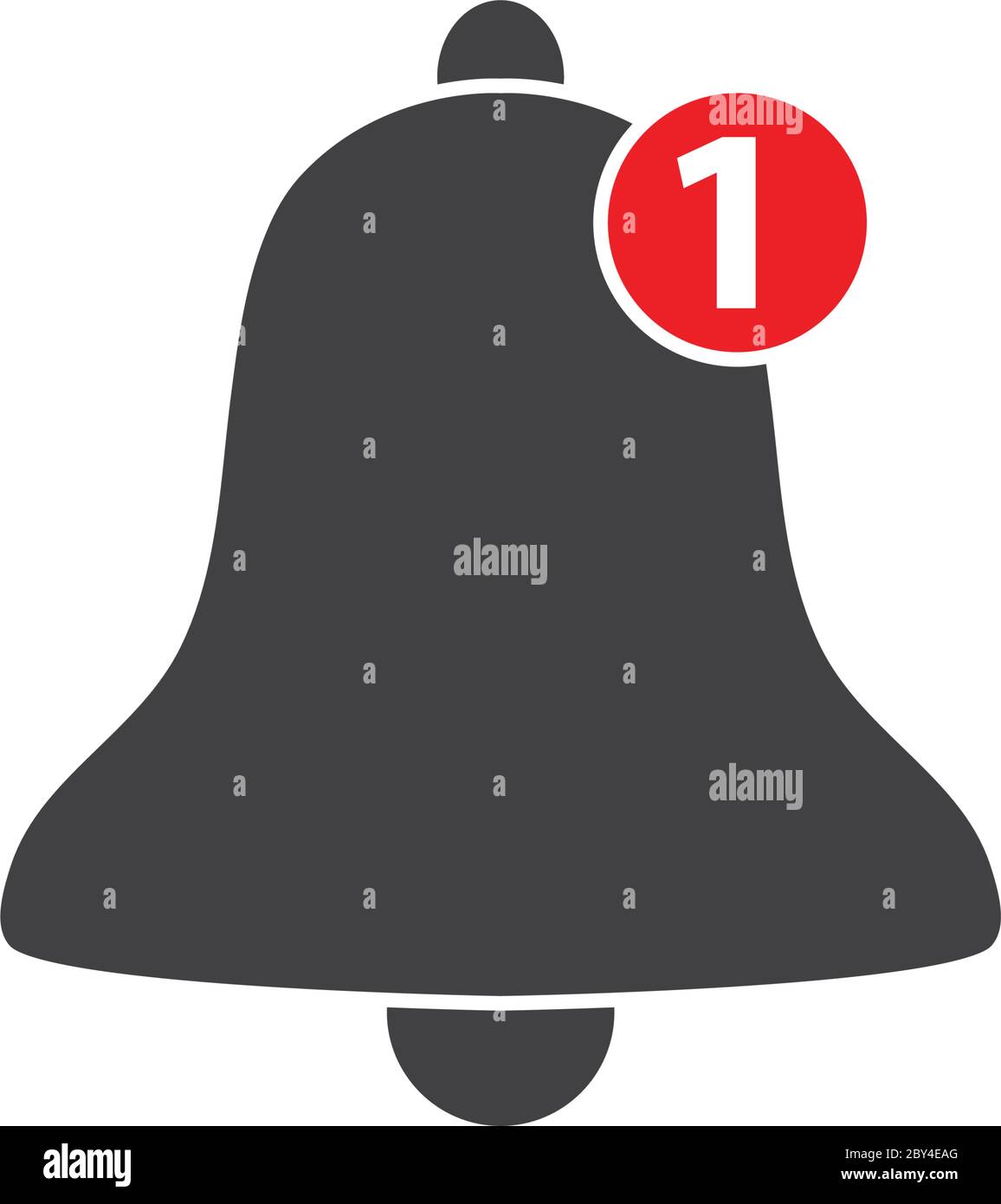 Bell icon vector grey and red Stock Vector Image & Art - Alamy