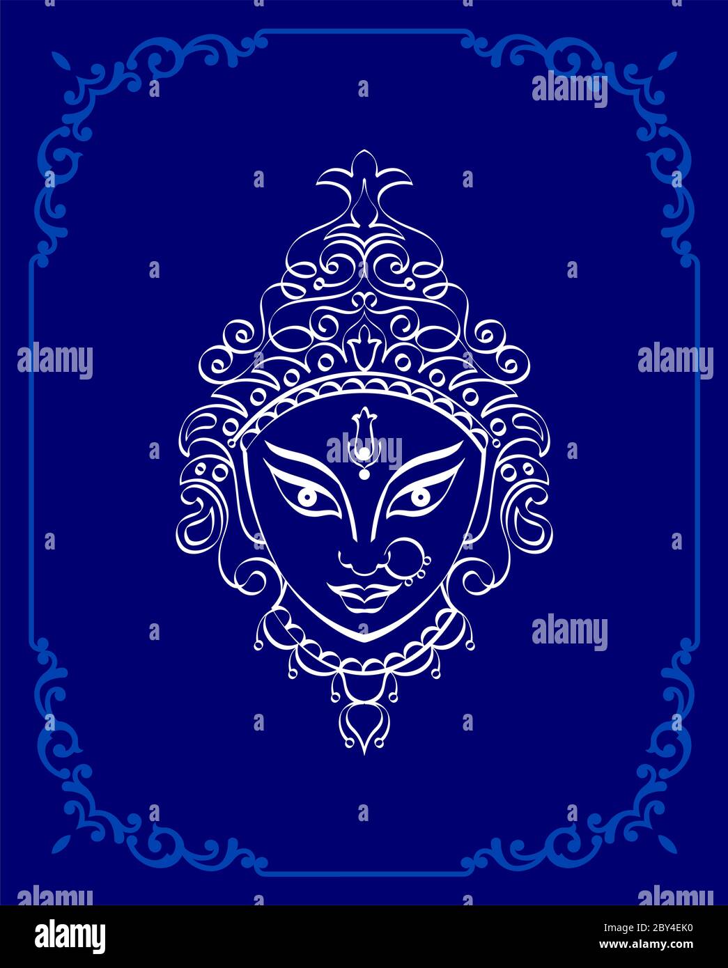 Durga Goddess of Power Vector Illustration Stock Vector Image & Art - Alamy