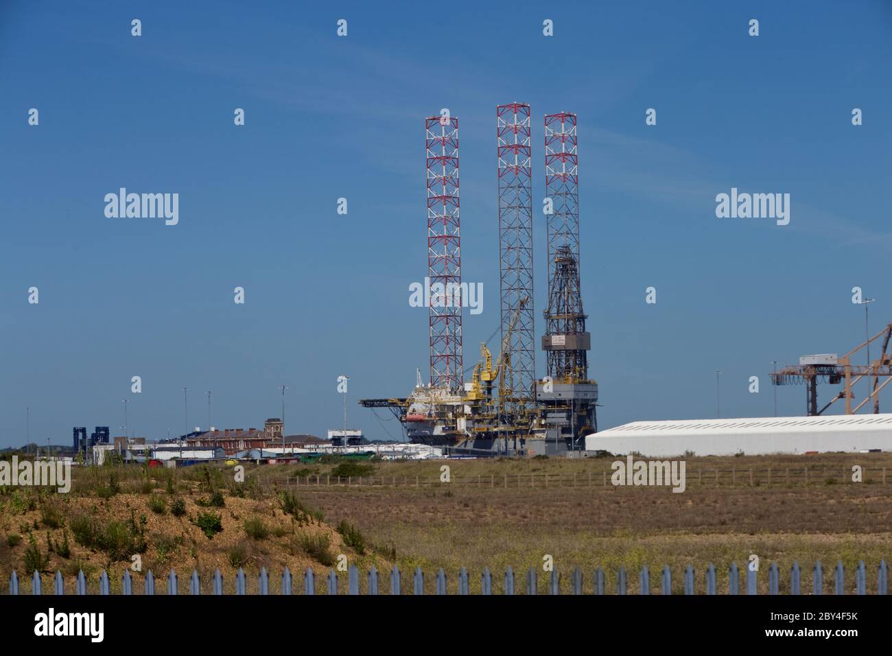 Prospector 5 Drilling Rig moored at Parkstone Quay, Harwich, Essex, UK ...
