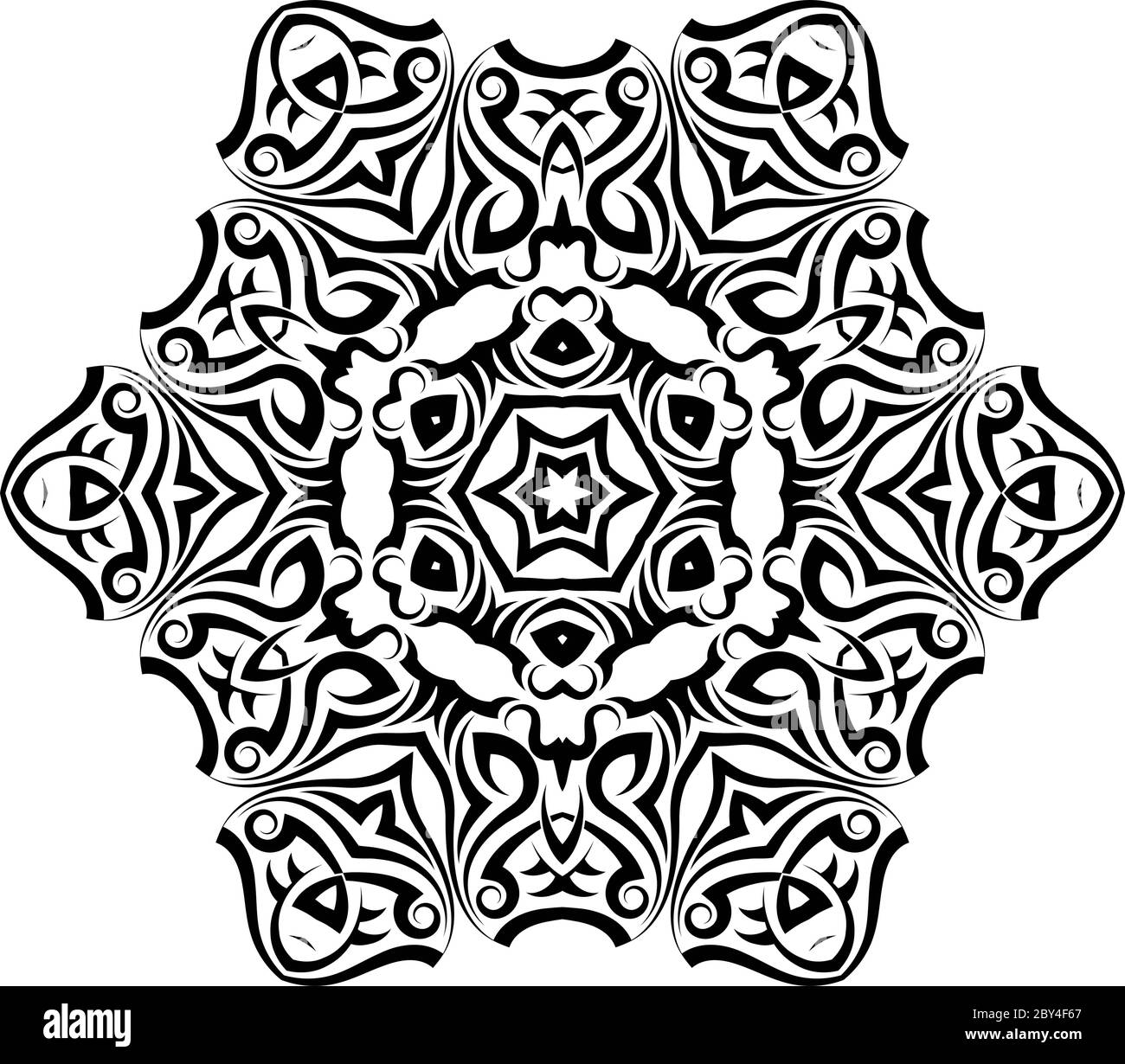 Tribal Tattoo Circular Vector Art Stock Vector Image & Art - Alamy