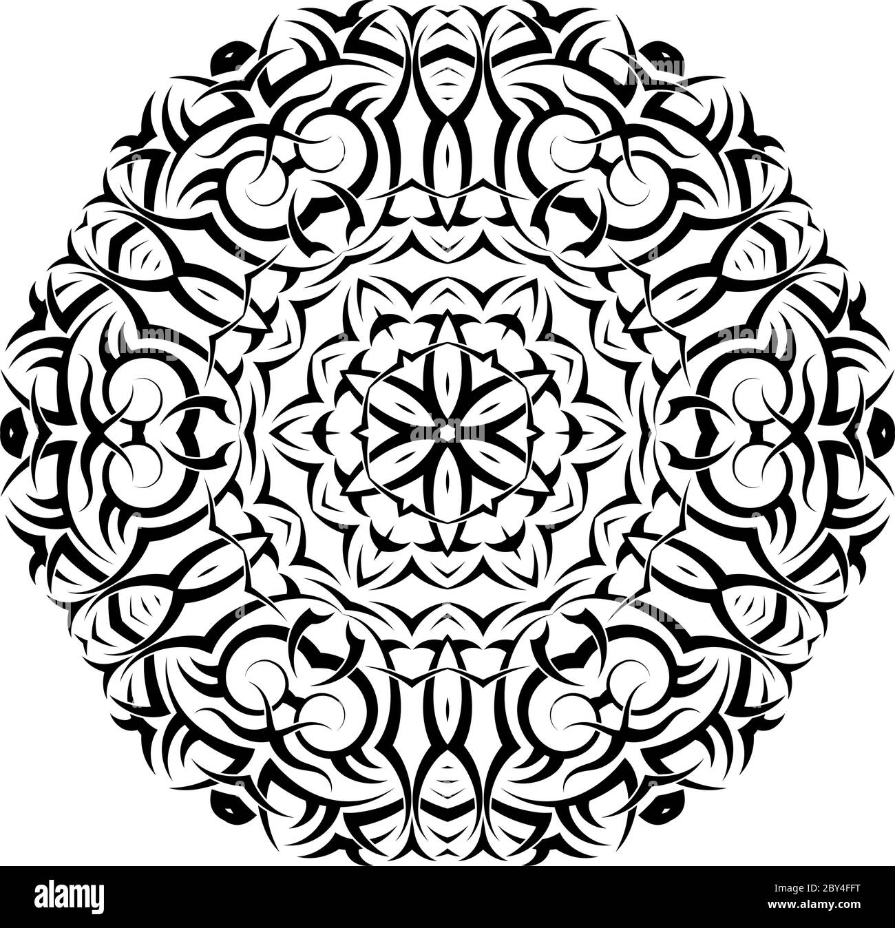 Tribal Tattoo Circular Vector Art Stock Vector Image & Art - Alamy