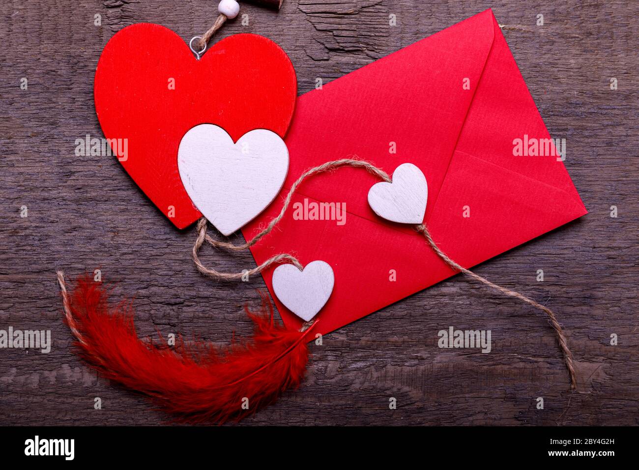 Valentines Day Envelope Mail, Red Heart. Valentine Letter Card, Wedding ...