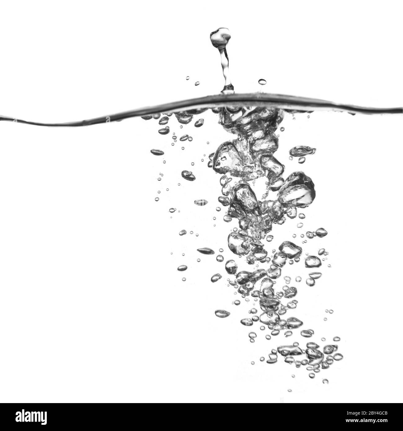 water splash with bubbles isolated on white Stock Photo - Alamy