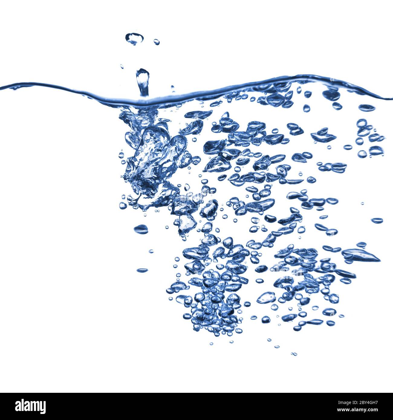 water splash with bubbles isolated on white Stock Photo - Alamy