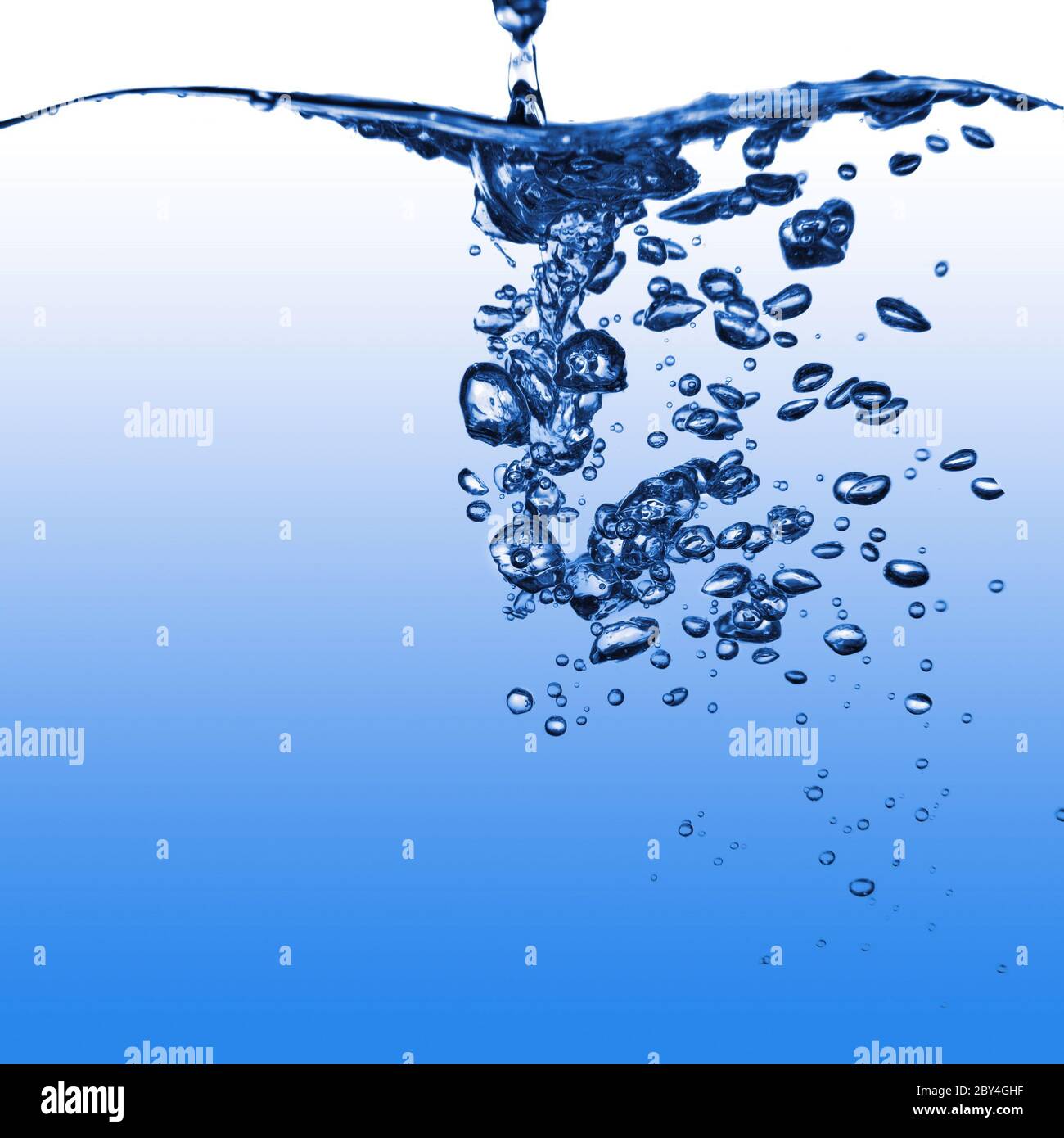 water splash with bubbles isolated on white Stock Photo - Alamy