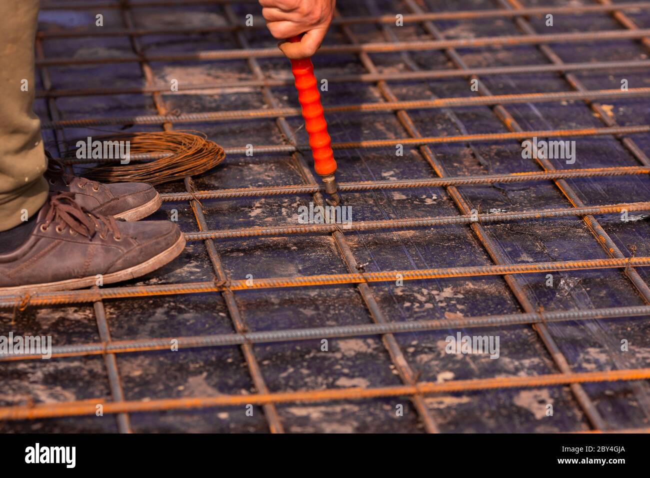 Reinforcement bars for base plate for house foundation for new house ...
