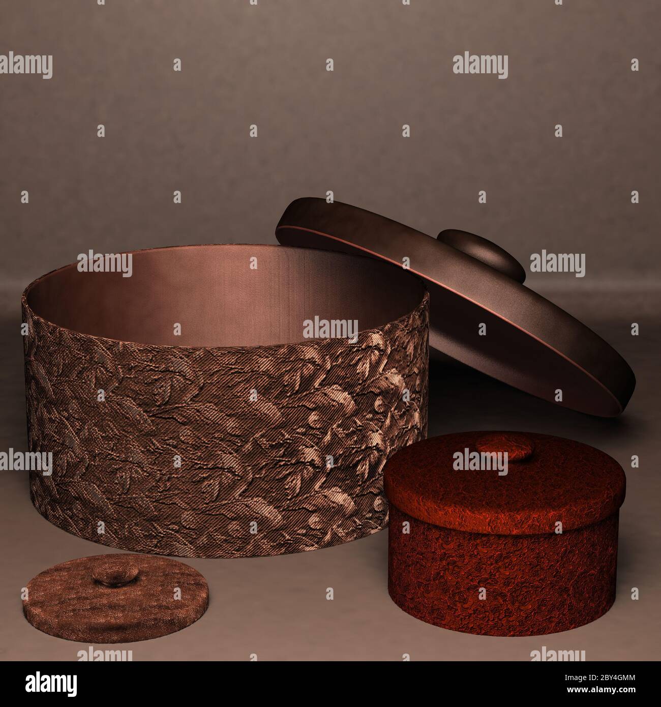 Boxes with lid Stock Photo - Alamy