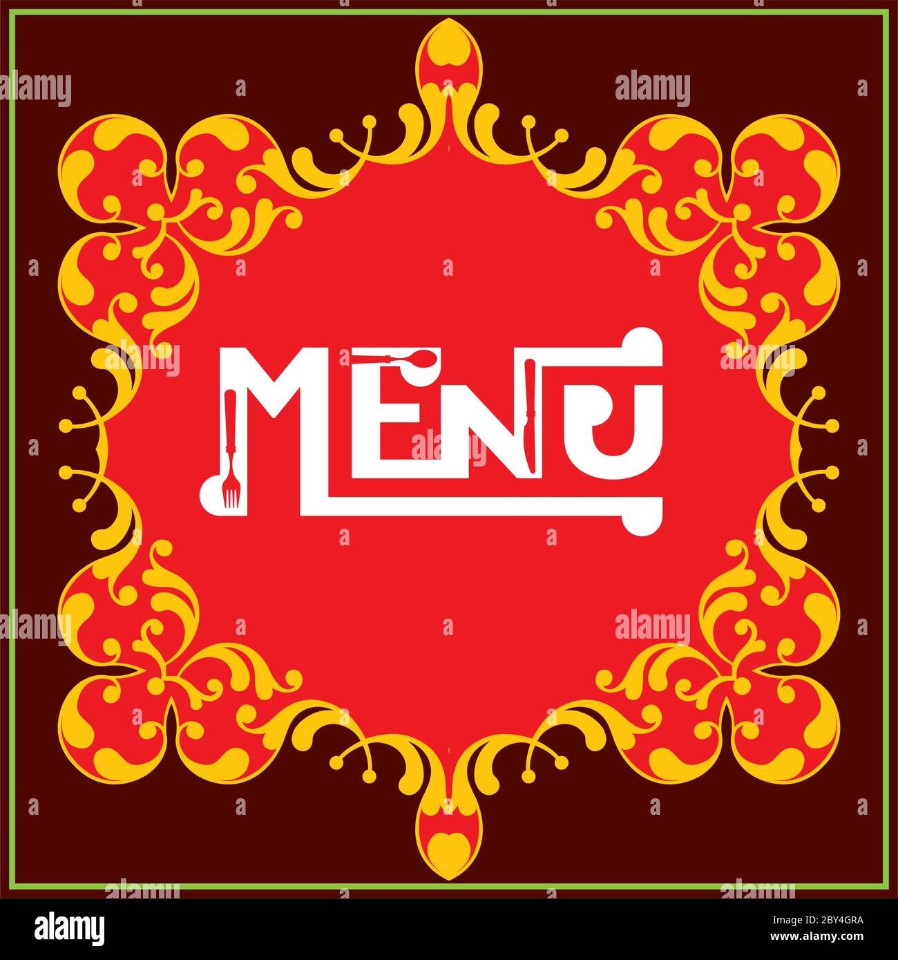 Menu Card Design Template Vector Illustration Stock Vector Image & Art ...