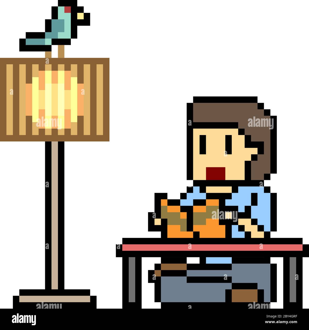 Boy Reading Book Bird High Resolution Stock Photography and Images - Alamy