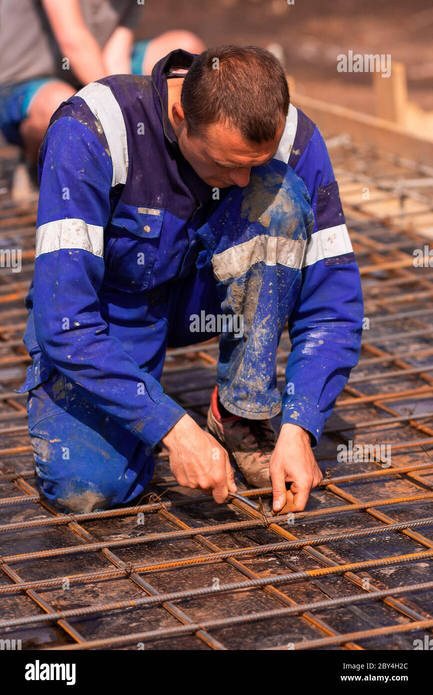 Reinforcement bars for base plate for house foundation for new house ...