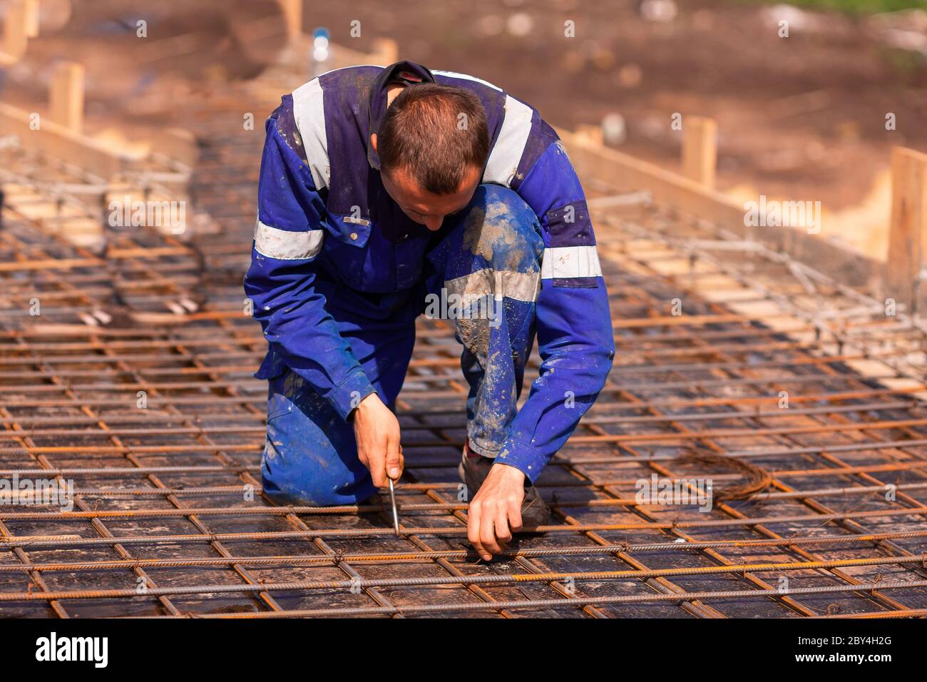 Reinforcement bars for base plate for house foundation for new house ...