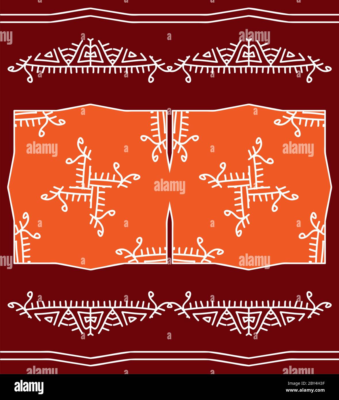 Folk, Tribal Design, Motif, Wall Painting Vector Art Stock Vector Image ...