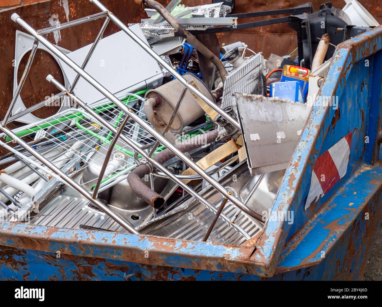 Iron scrap scrap collection metal scrap recycling center container ...