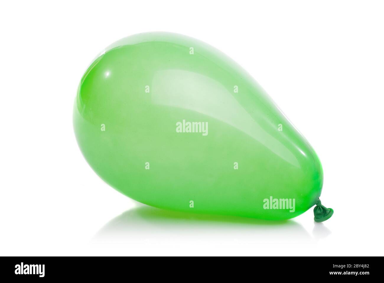 green balloon isolated on white Stock Photo - Alamy