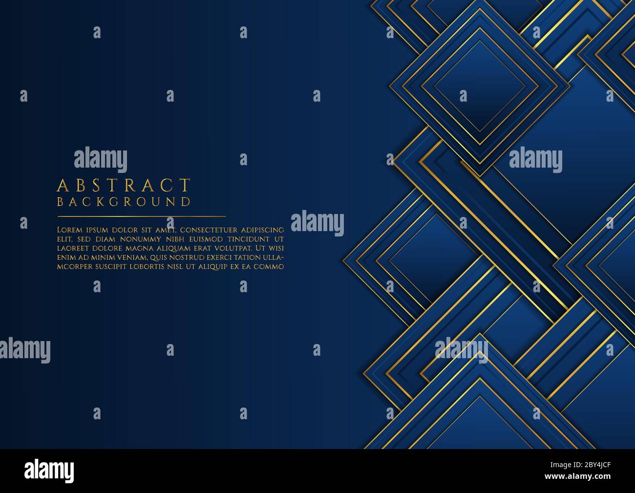 Square shape overlap layer abstract luxury gold metallic design. vector ...