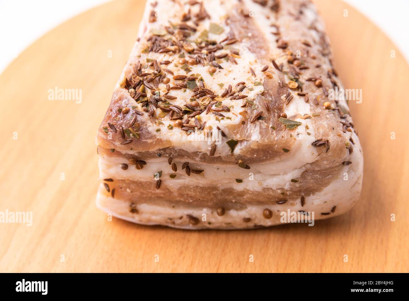 pork lard isolated on white background Stock Photo - Alamy