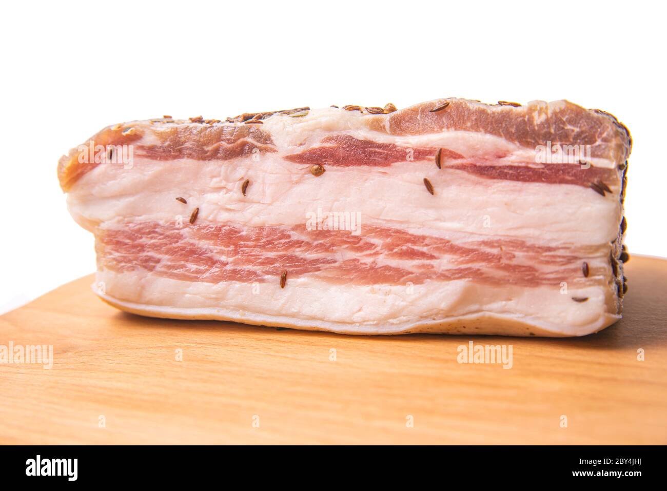 pork lard isolated on white background Stock Photo - Alamy