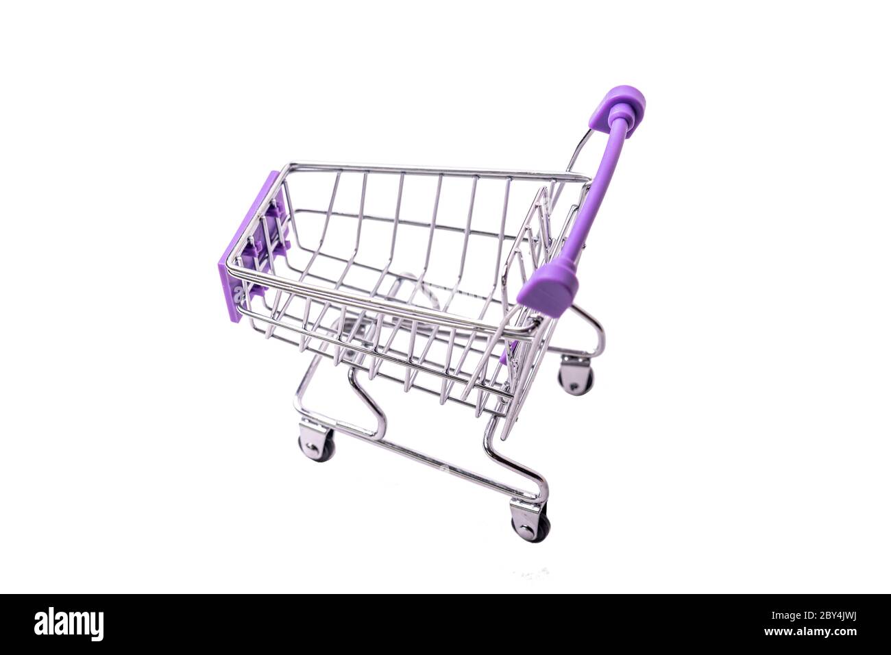 shopping trolley isolated on white background Stock Photo - Alamy