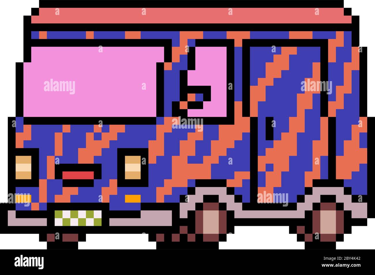 vector pixel art van isolated Stock Vector Image & Art - Alamy
