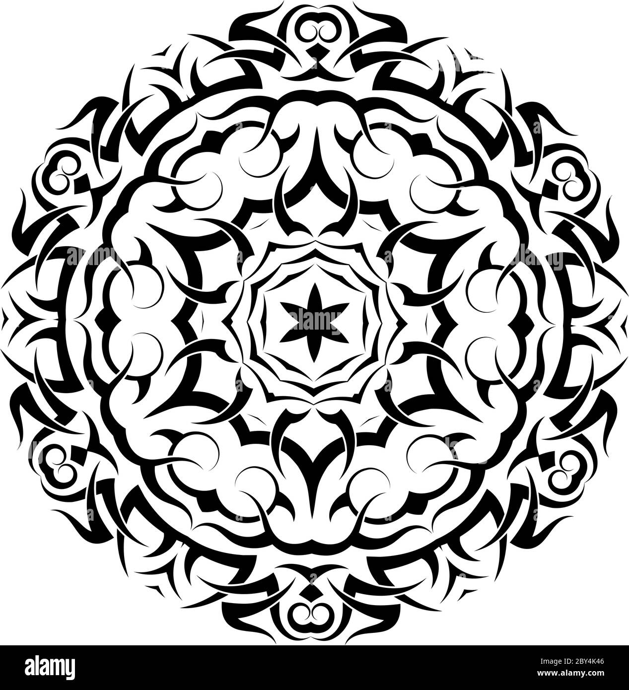 Tribal Tattoo Circular Vector Art Stock Vector Image & Art - Alamy