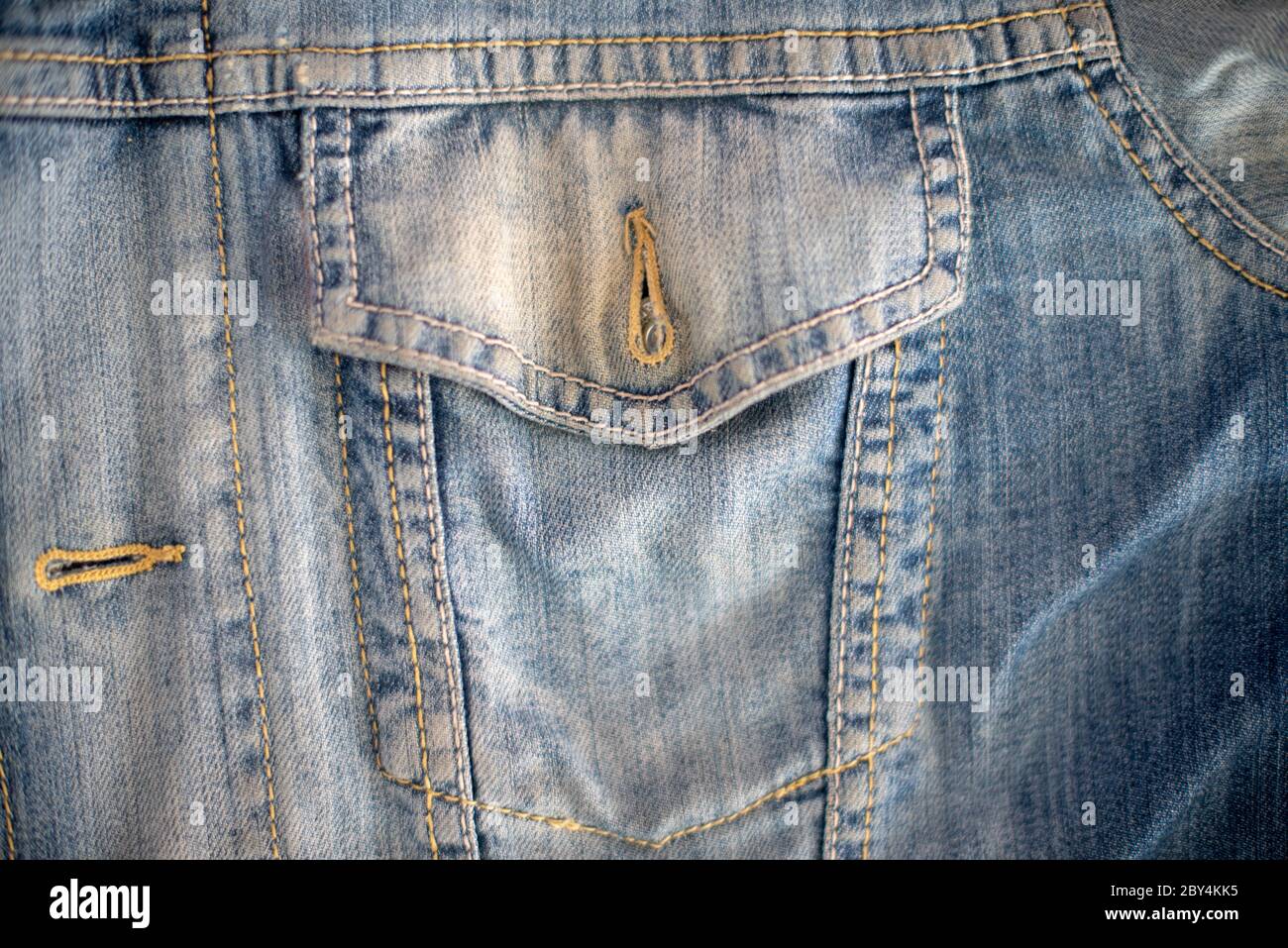 Denim jacket shot from close up Stock Photo - Alamy